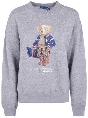 Polo Ralph Lauren Sweatshirt Teddy Bear "knit Sweatshirt - Gray