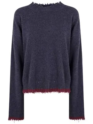 UMA WANG Top Long Sleeves "uw894 Dark Grey Red - Green