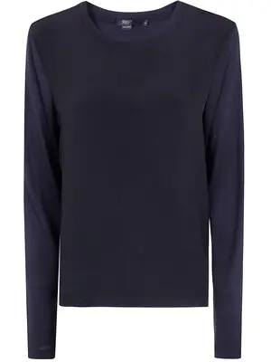 Seventy Sweater Round Neck "jersey Crepe - Black