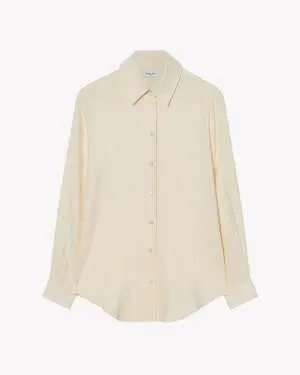 Serena Bute Silk Classic Shirt - Ecru
