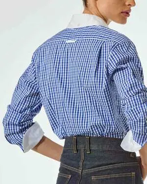 Serena Bute Cotton Johnny Shirt - Blue