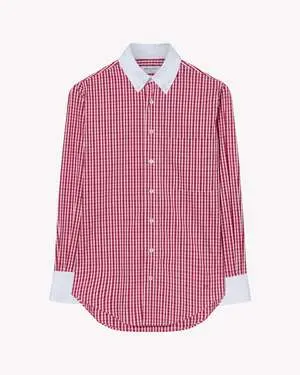 Serena Bute Cotton Johnny Shirt - Red