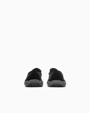 Giorgio Armani Velvet Slip-on Loafers With Leather Lining And Rubber Sole