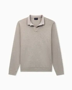 Giorgio Armani Polo Shirt Regular Fit In Cotton Silk And Cashmere Jersey - Beige