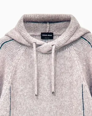 Giorgio Armani Oversized Alpaca And Wool Knit Hoodie