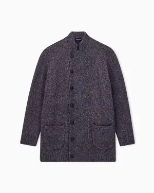 Giorgio Armani Blazer Oversized Plain Knit In Cashmere And Silk