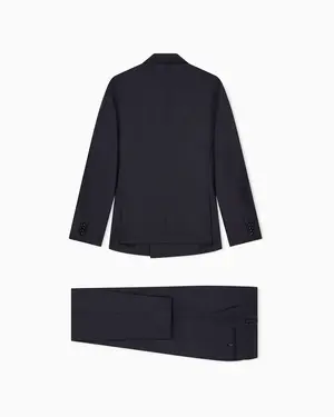 Giorgio Armani Double-breasted Virgin Wool And Cashmere Suit Napoli