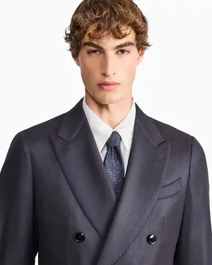 Giorgio Armani Double-breasted Virgin Wool And Cashmere Suit Napoli