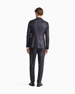 Giorgio Armani Double-breasted Virgin Wool And Cashmere Suit Napoli
