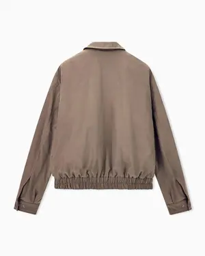 Giorgio Armani Blouson Jacket Oversized In Satin With Suede Effect