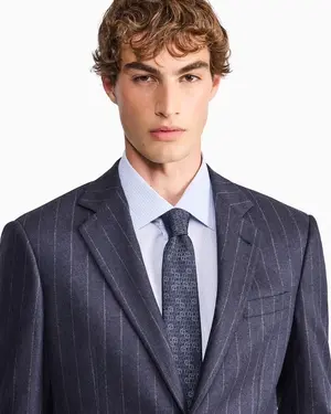 Giorgio Armani Slim-fit Single-breasted Suit In Pinstripe Flannel Soho
