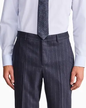 Giorgio Armani Slim-fit Single-breasted Suit In Pinstripe Flannel Soho