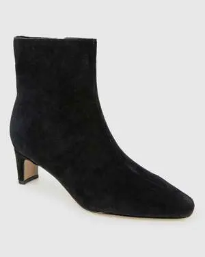 Splendid Justice Suede Pointed Toe Zip Up Ankle Boots