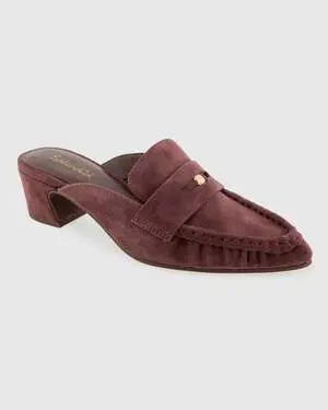 Splendid Lotus Suede Mule Loafer - Wine