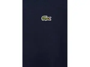 Lacoste Zipped High Neck Cotton Sweater - Navy