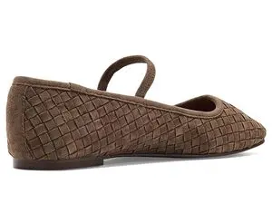 Madewell Greta Elastic Woven Suede Mary Jane Flats - Gray