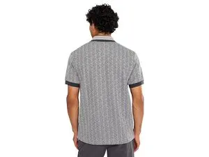Lacoste Short Sleeve Aop L Color Blocked Polo Shirt And Contrasting Collar Short Sleeve Knit Calluna/graphite - Gray