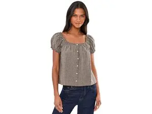Madewell Chateau Foulard Eyelet Top - Fallen Timber