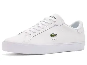 Lacoste Powercourt Graphic Leather Sneakers Shoes - White