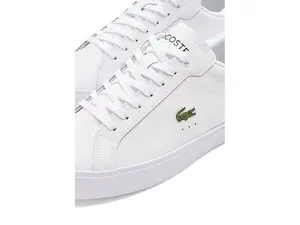 Lacoste Powercourt Graphic Leather Sneakers - White