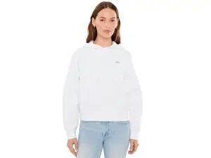 Lacoste Oversized Adjustable Hoodie Sweatshirt - White