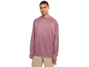 Columbia Pfg Terminal Tackle Long Sleeve Shirt Clothing Dockside Heather/collegiate Navy - Purple