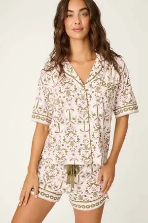 PJ Salvage Déjà Vu Dreams Tiki Time Short Sleeve Top - Multi