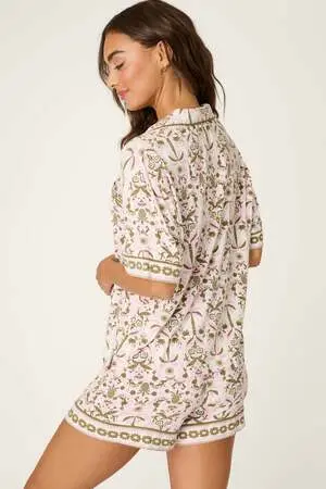 PJ Salvage Déjà Vu Dreams Tiki Time Short Sleeve Top