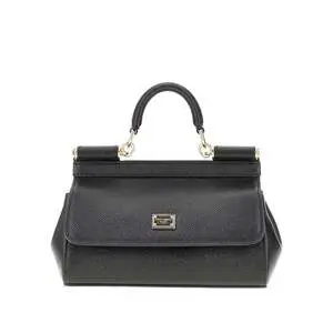 Dolce & Gabbana Dauphine Leather Mini 'sicily' Bag - Black