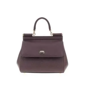 Dolce & Gabbana Dauphine Leather Medium 'sicily' Bag - Purple