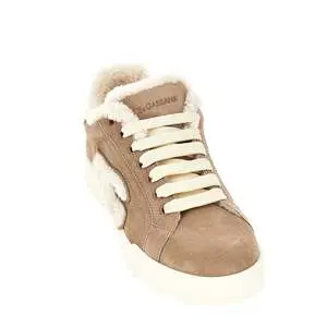 Dolce & Gabbana Suede And Shearling Portofino Sneakers