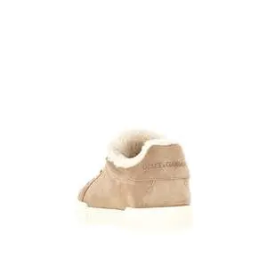 Dolce & Gabbana Suede And Shearling Portofino Sneakers