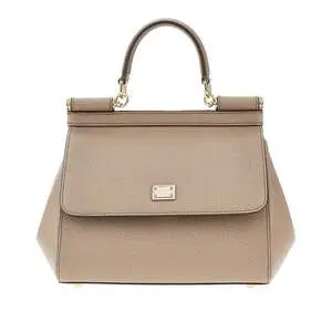 Dolce & Gabbana Dauphine Leather Medium 'sicily' Bag - Grey