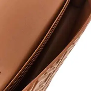 Fendi Embossed Nappa Leather Baguette Clutch