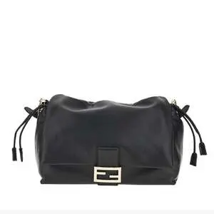 Fendi Large Leather 'baguette Soft' Bag - Black