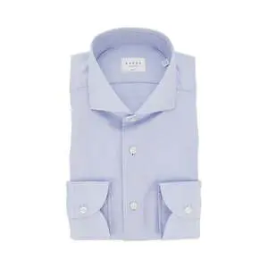 XACUS Cotton Tailor Fit 'travel' Shirt - Blue
