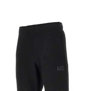 EA7 Cotton-blend Pant With Logo Print