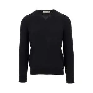 BALLANTYNE V-neck Cashmere Sweater - Black