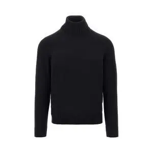 DRUMOHR Merino Wool Knitted Turtleneck - Black