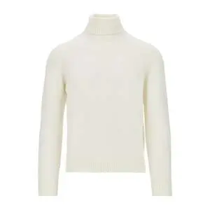 DRUMOHR Merino Wool Knitted Turtleneck - White