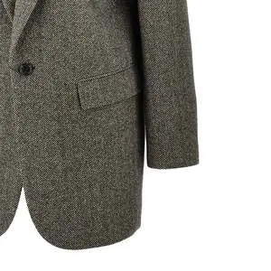 Saint Laurent Wool Jacket With Herringbone Motif