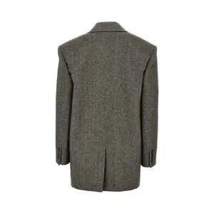 Saint Laurent Wool Herringbone Motif Blazer