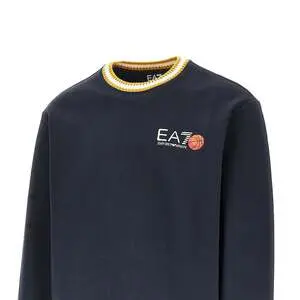 EA7 Cotton Sweatshirt With Graphic Prints