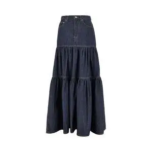 Saint Laurent Denim Maxi Skirt
