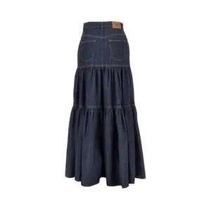 Saint Laurent Denim Maxi Skirt