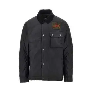 BARBOUR INTERNATIONAL Steve Mcqueen Waxed Cotton Jacket With Corduroy Collar - Black