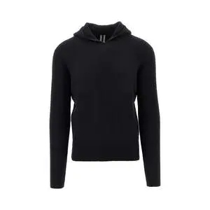 Rick Owens Knitted Hooded Sweater An - Black