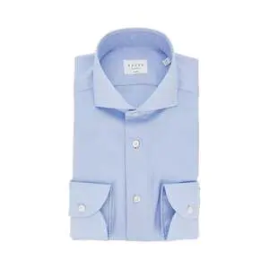 XACUS Cotton Tailor Fit 'travel' Shirt - Blue