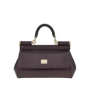 Dolce & Gabbana Dauphine Leather Small 'sicily' Bag - Purple