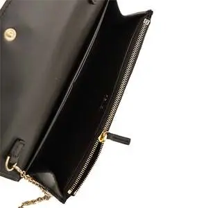 Fendi Jacquard Ff Fabric Wallet With Chain